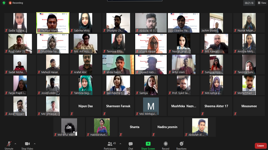 BUBT - Webinar on "Resourcing Legal Aid in Bangladesh: Barriers and ...